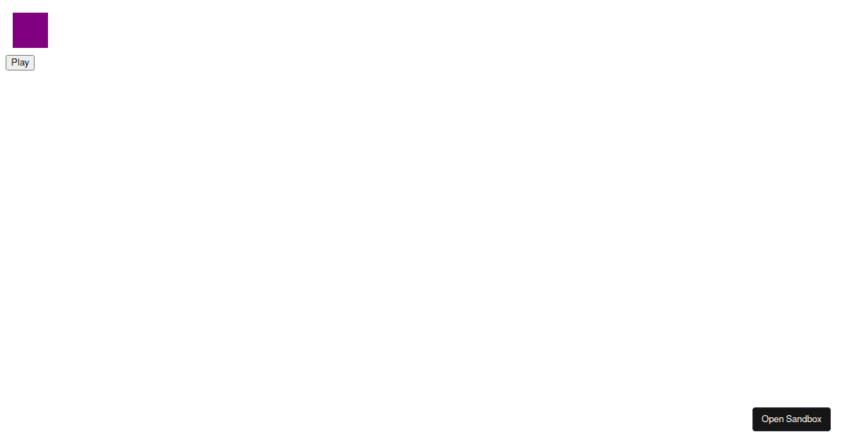 Use Web Animations onFinish bug - Codesandbox