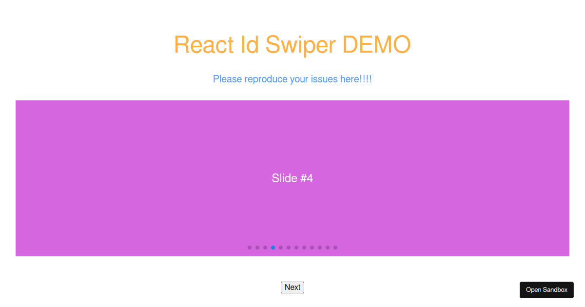 ReactIdSwiper - DEMO - Codesandbox