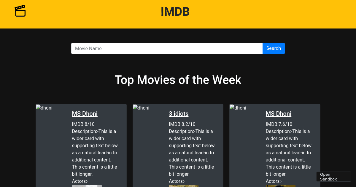 imdb-r - Codesandbox
