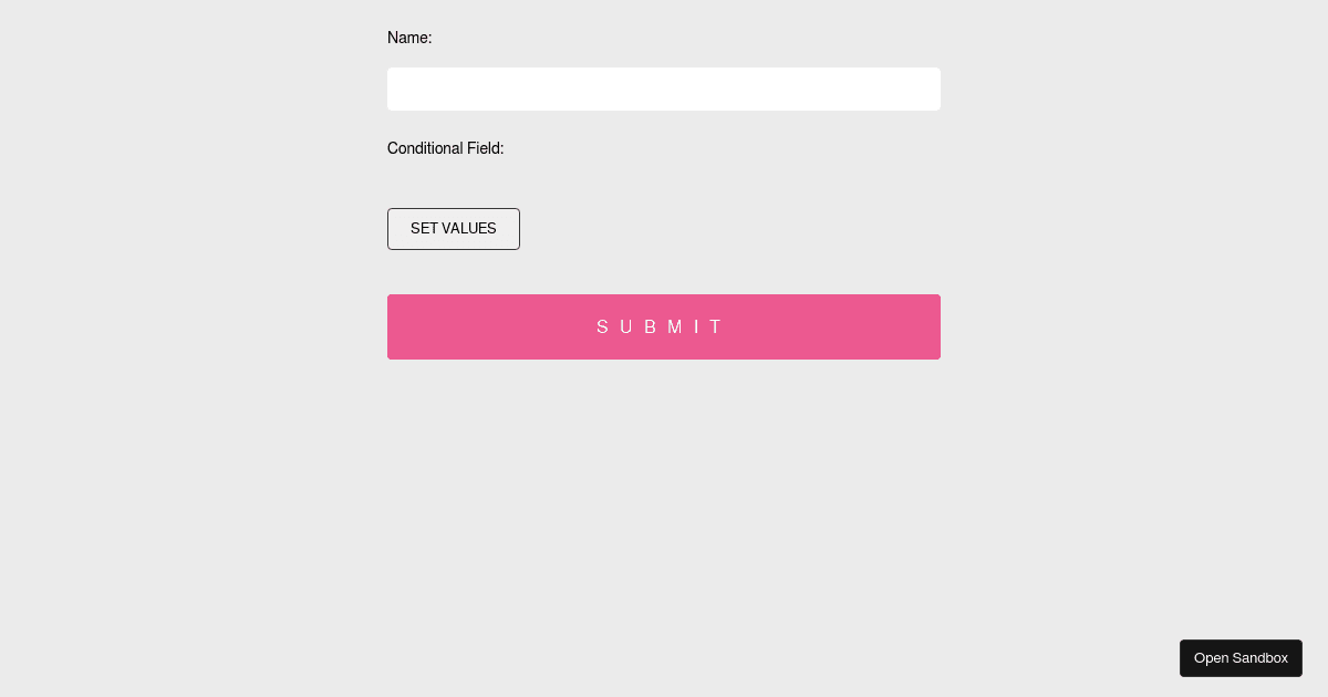 React Hook Fom - Unregister controlled component - Codesandbox