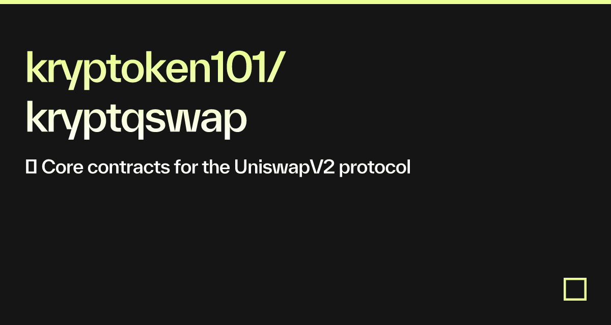 kryptoken101/kryptqswap - Codesandbox