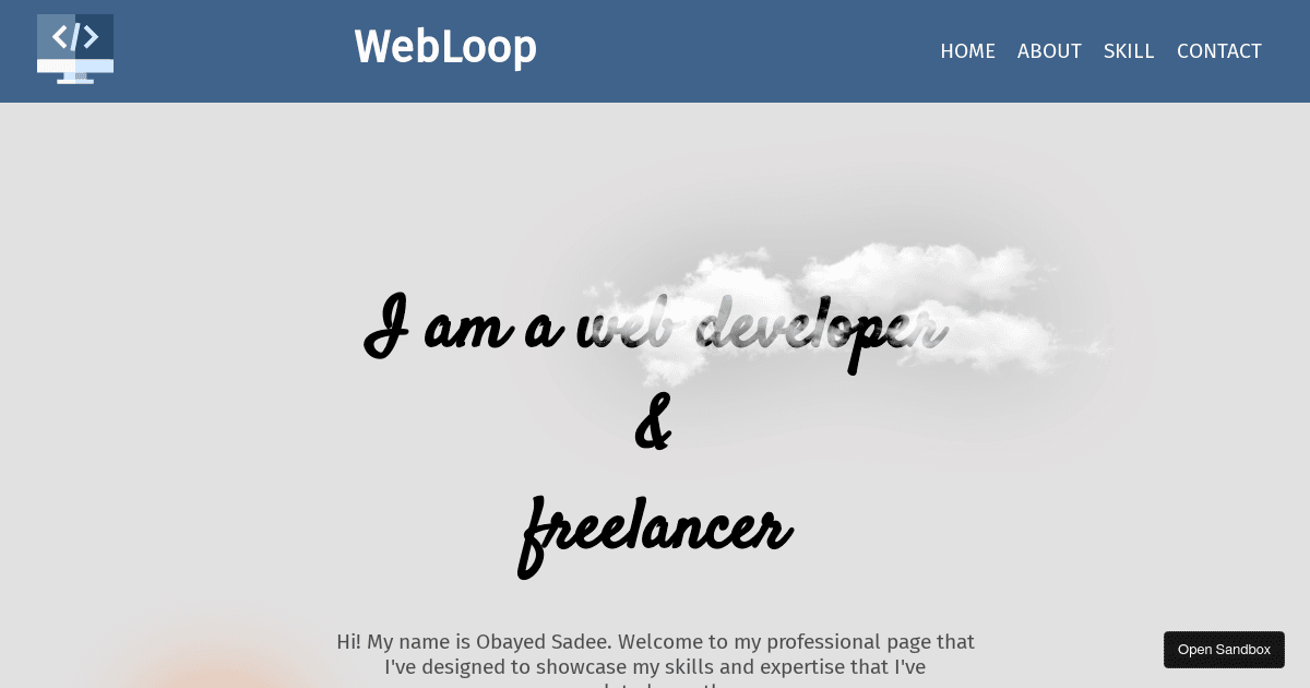 codewithsadee/old-portfolio - Codesandbox