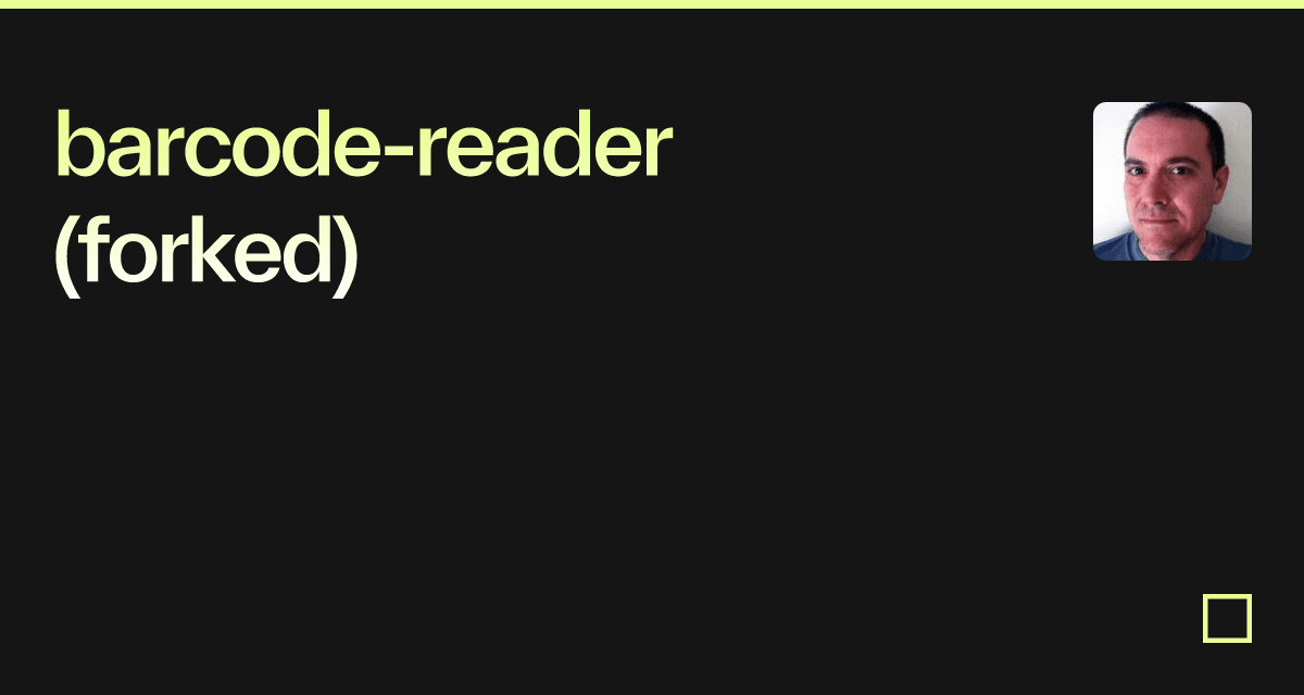 barcode-reader (forked) - Codesandbox