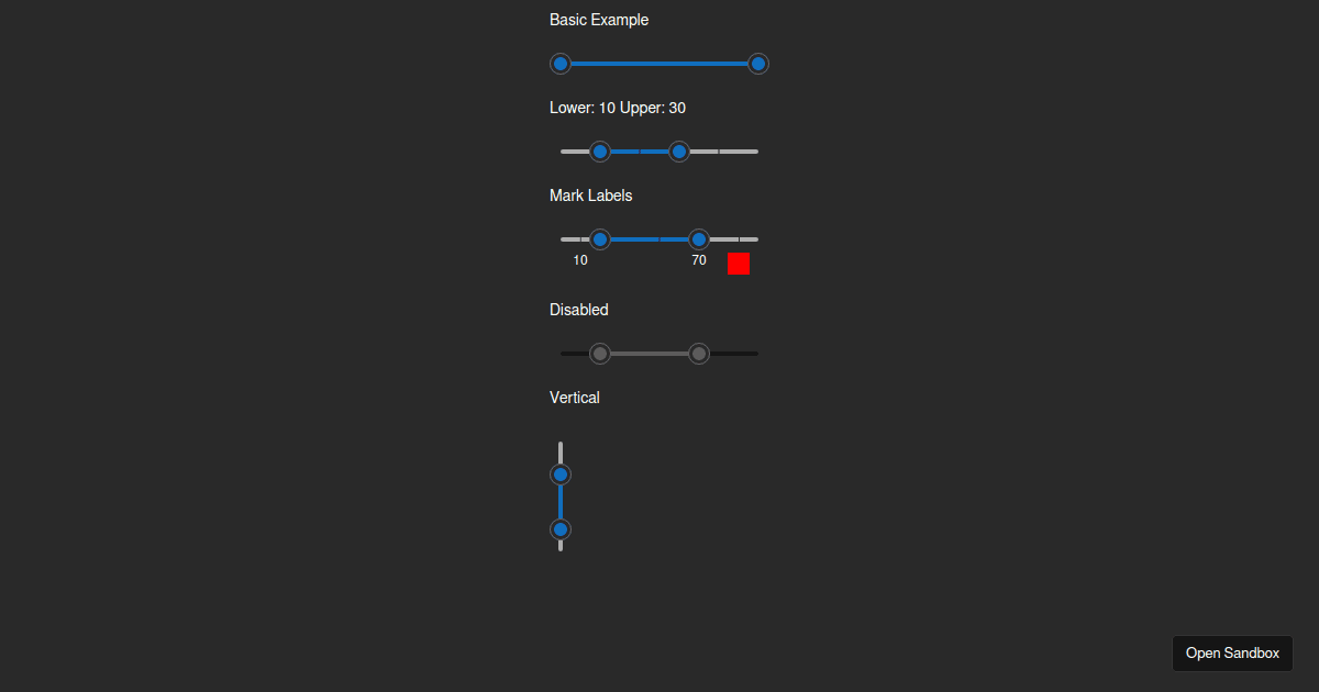 Multi Thumb Slider - Codesandbox