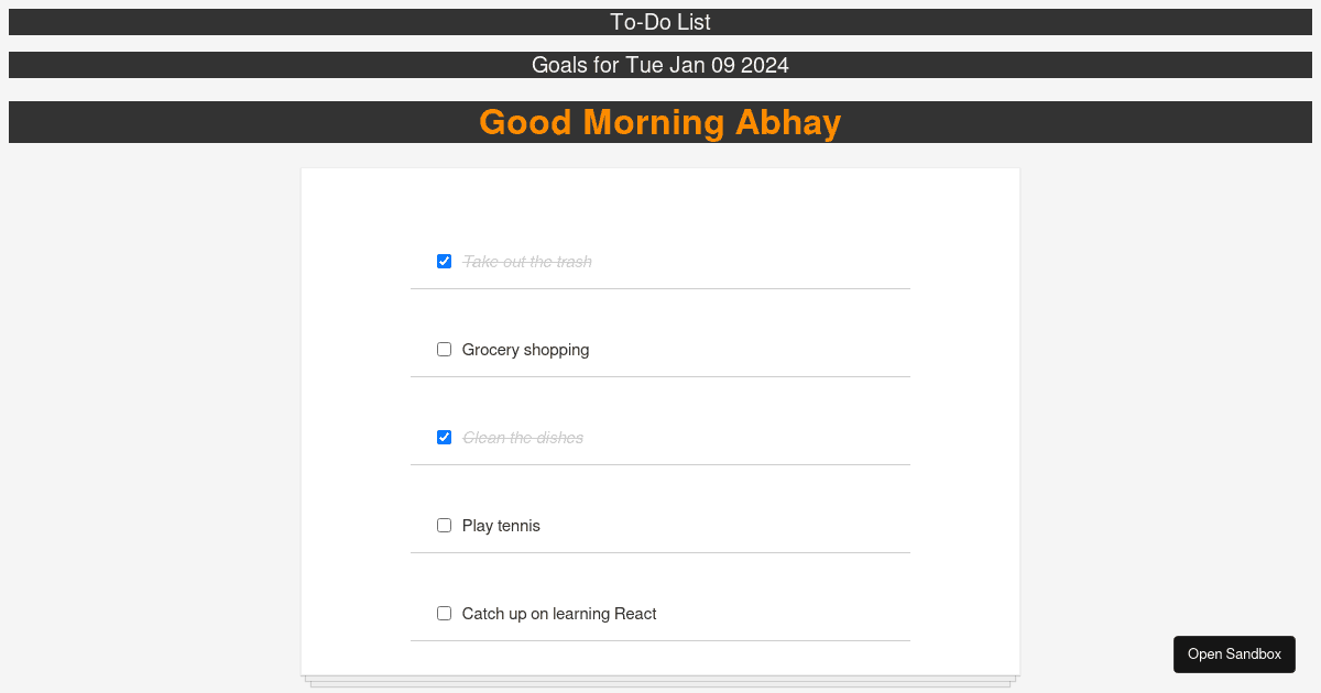 Abk97 First React App Codesandbox