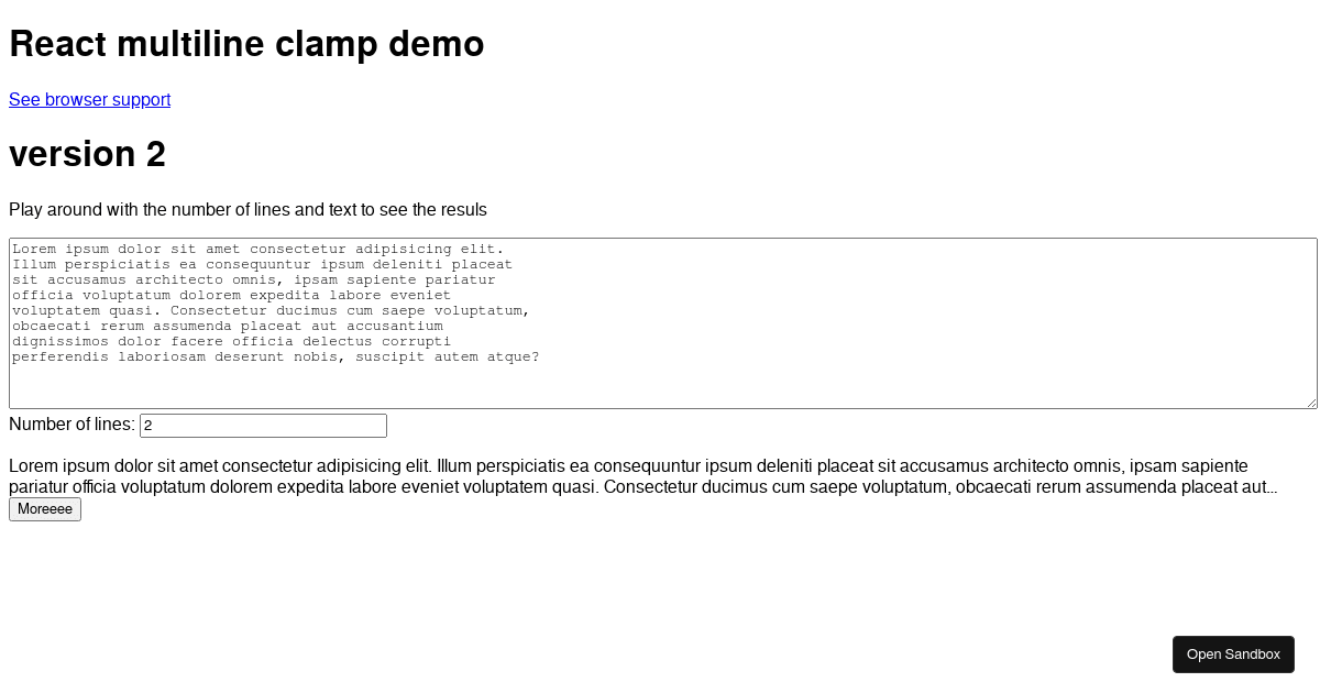 react-multiline-clamp (forked) - Codesandbox