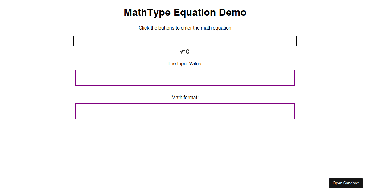 mathtype-equation-demo (forked) - Codesandbox