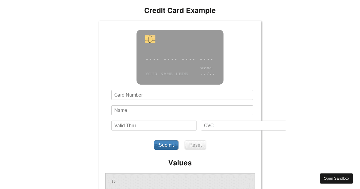 🏁 React Final Form - Credit Card Example (forked) - Codesandbox