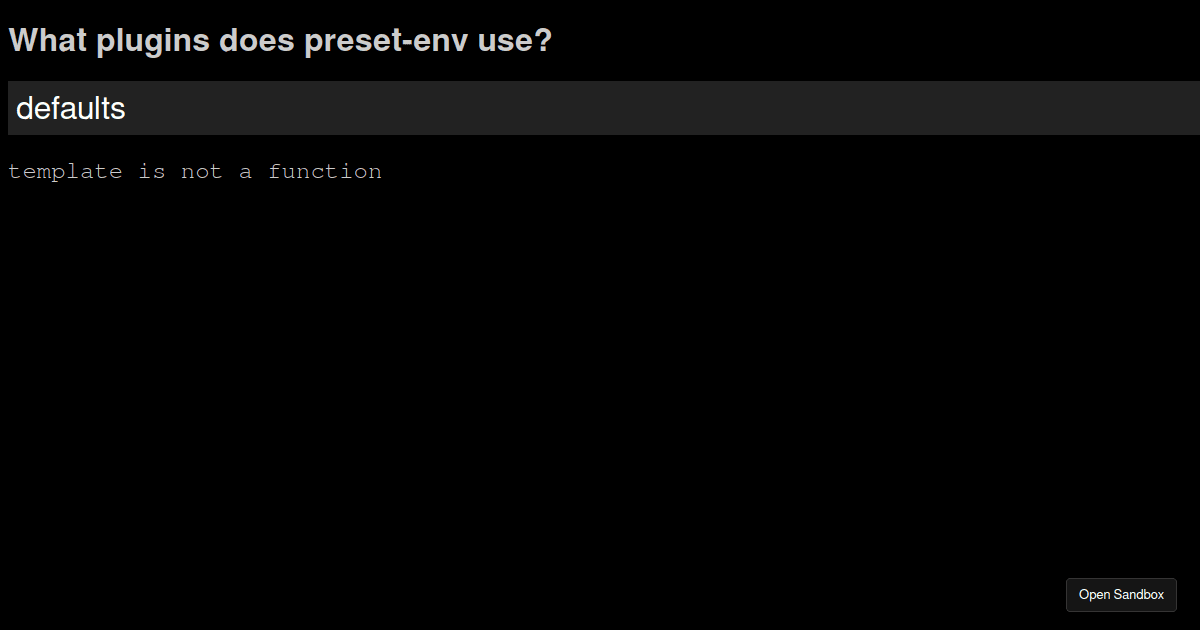 preset-env-debug - Codesandbox