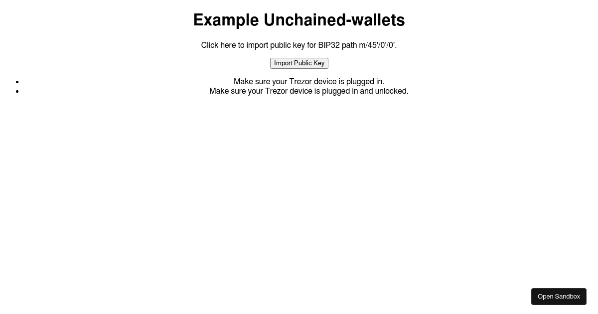 basic react w unchained-wallets (forked) - Codesandbox