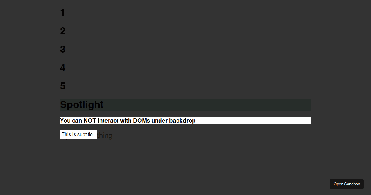 react-spotlight-example (forked) - Codesandbox