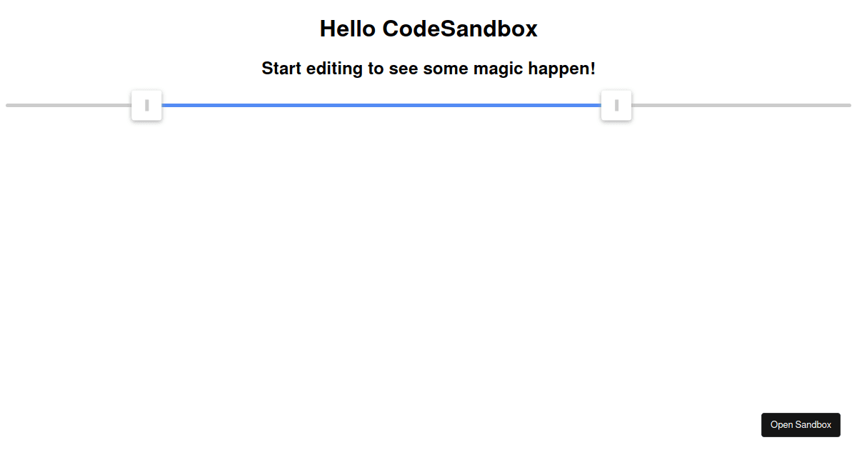 React Range Slider Codesandbox