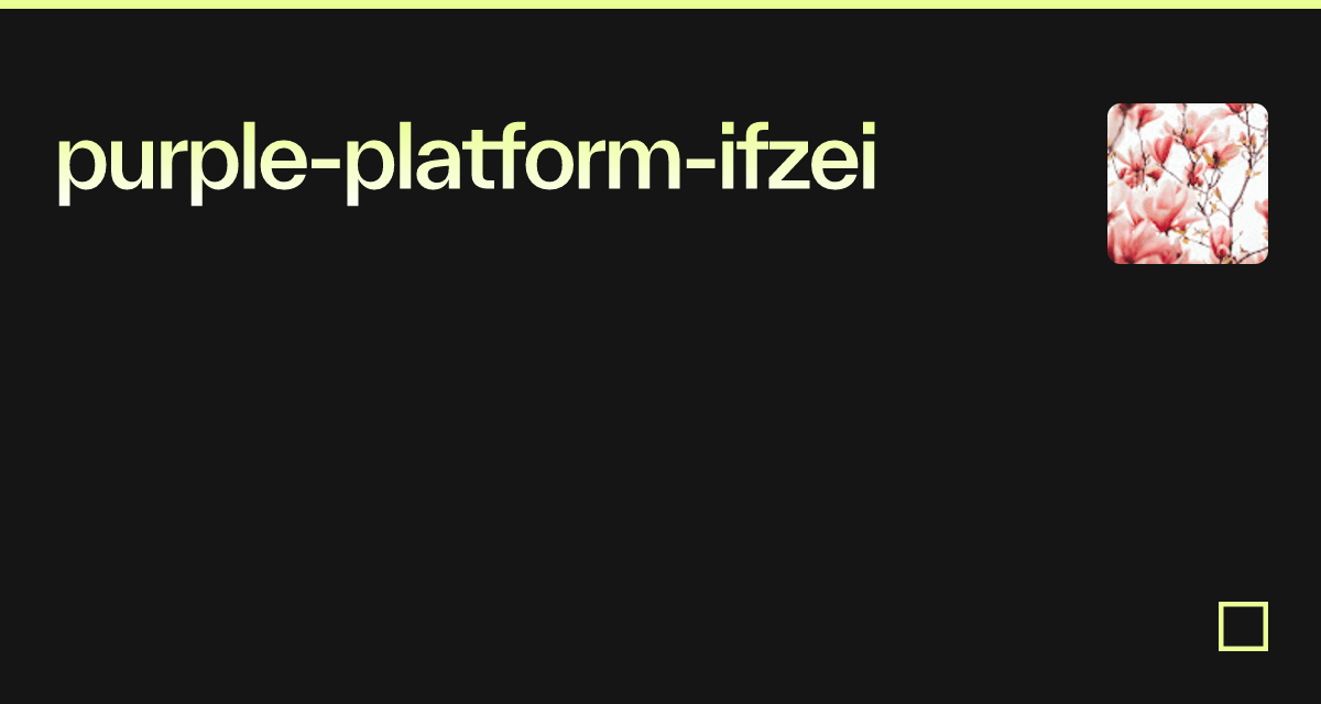 purple-platform-ifzei - Codesandbox