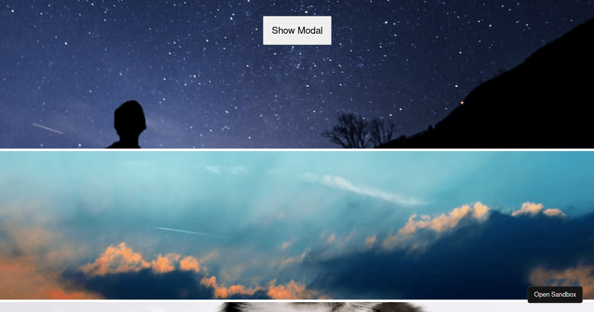 useLockBodyScroll - Codesandbox