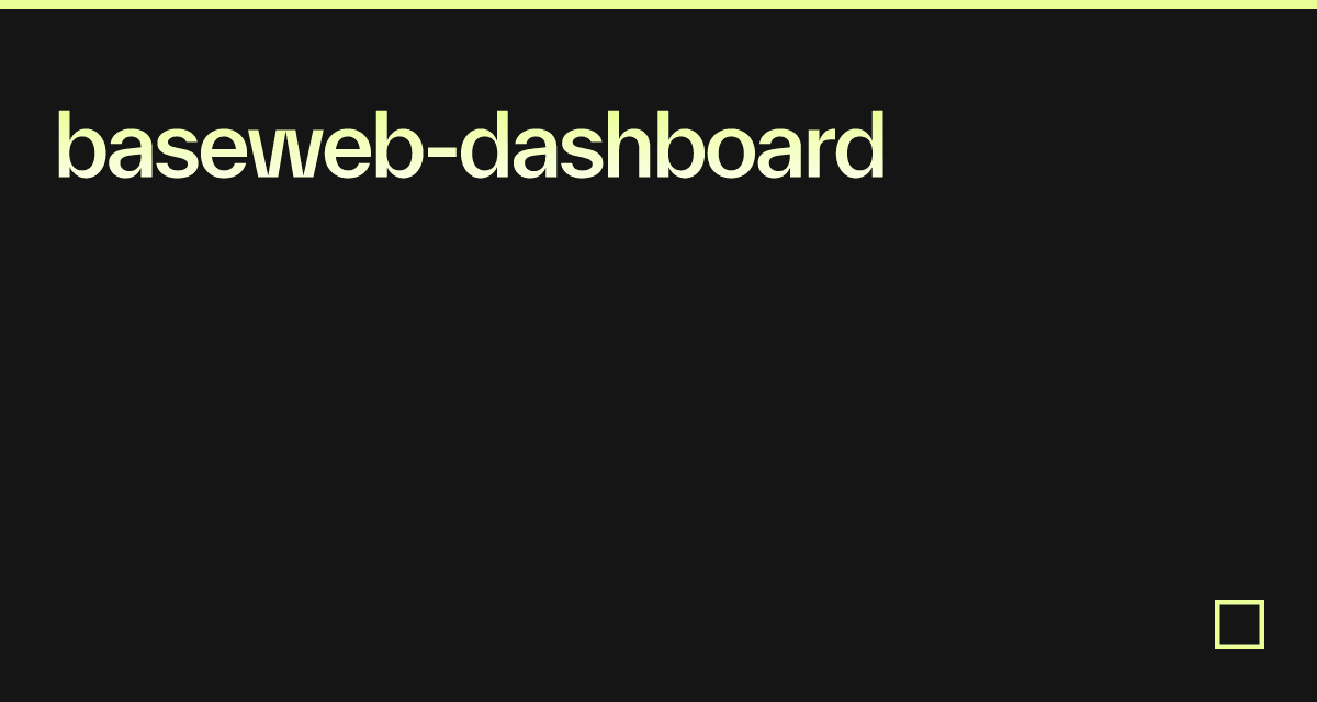 baseweb-dashboard - Codesandbox