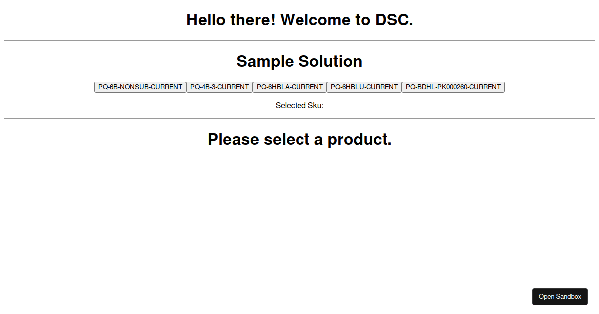 PDP - React + TS - Codesandbox