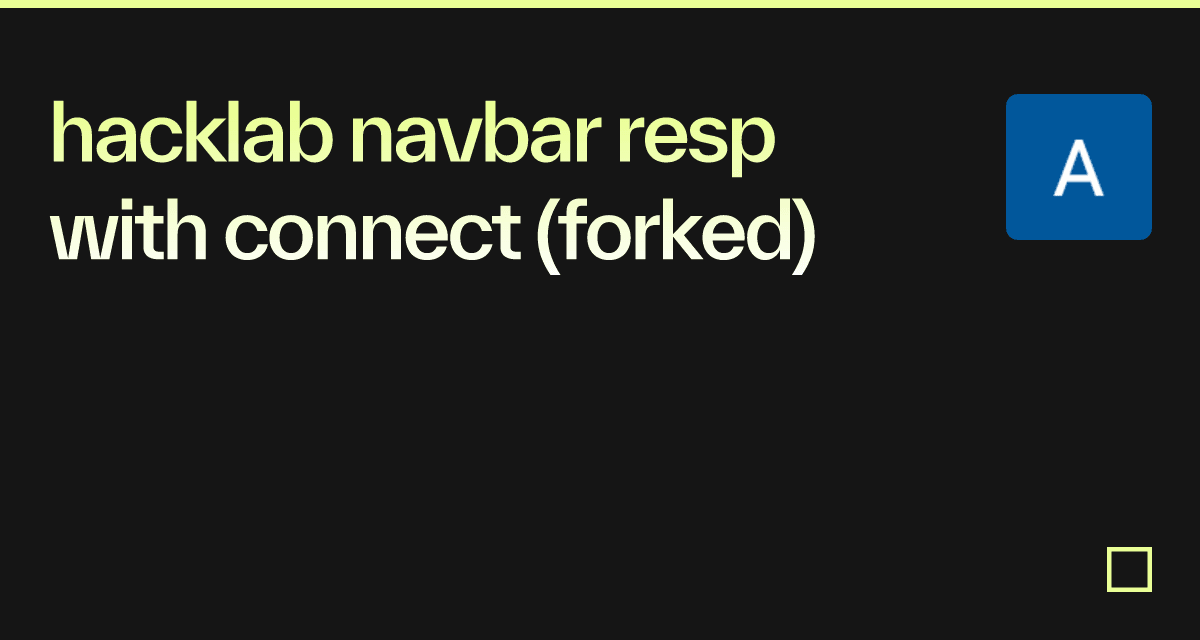 hacklab navbar resp with connect (forked) - Codesandbox