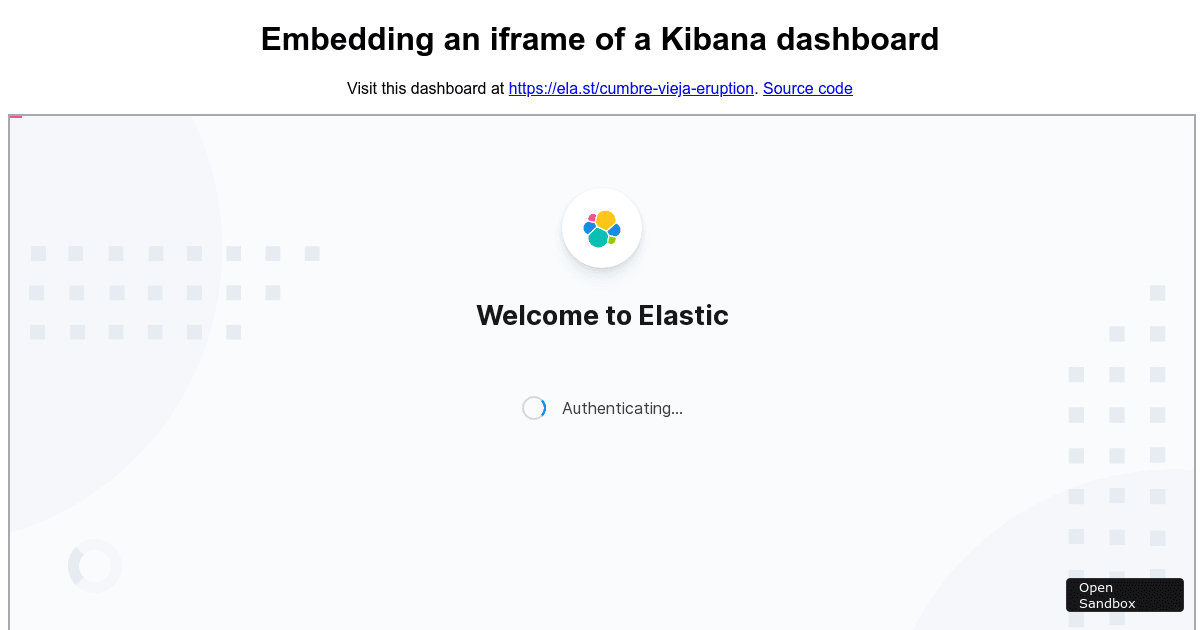 Embed Kibana - Codesandbox