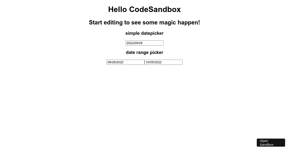 react-datepicker-example - Codesandbox react-datepicker-example - Codesandbox
