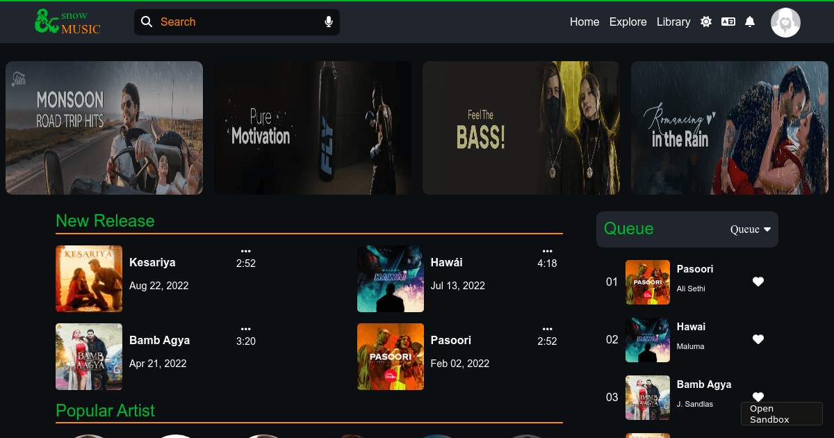 music-player-pnkj-kml - Codesandbox