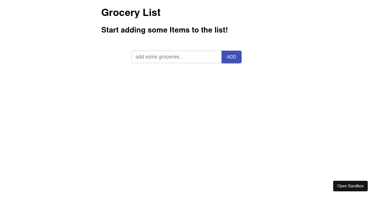 Grocery-List - Codesandbox
