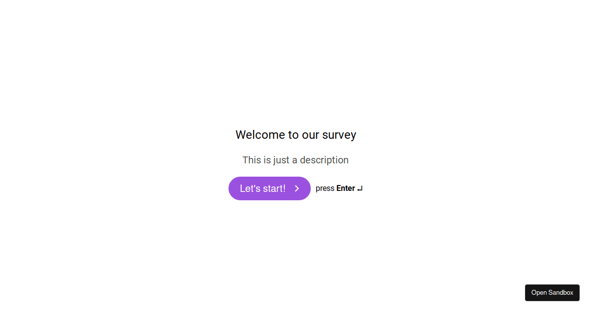 Quill Forms Example Typeform Clone In React Js And Typescript Codesandbox