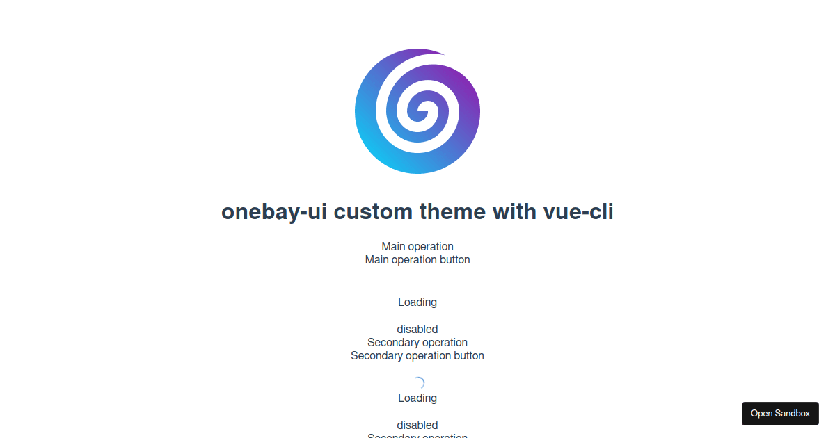Onebay Ui Custom Theme With Vue Cli Codesandbox 0395