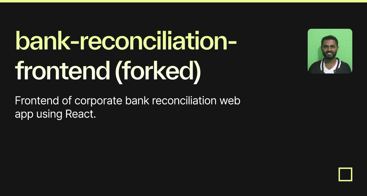 bank-reconciliation-frontend (forked) - Codesandbox
