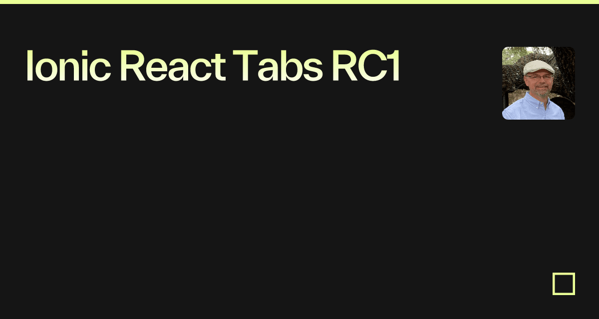 Ionic React Tabs Rc1 Codesandbox