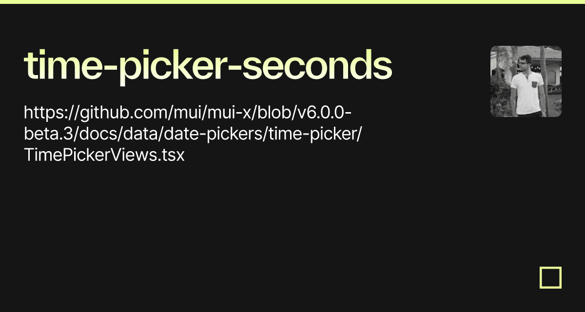 time-picker-seconds - Codesandbox