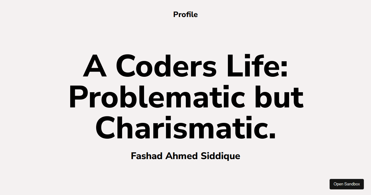 personal-profile-app - Codesandbox