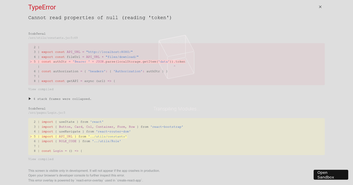 Asset Management System Codesandbox