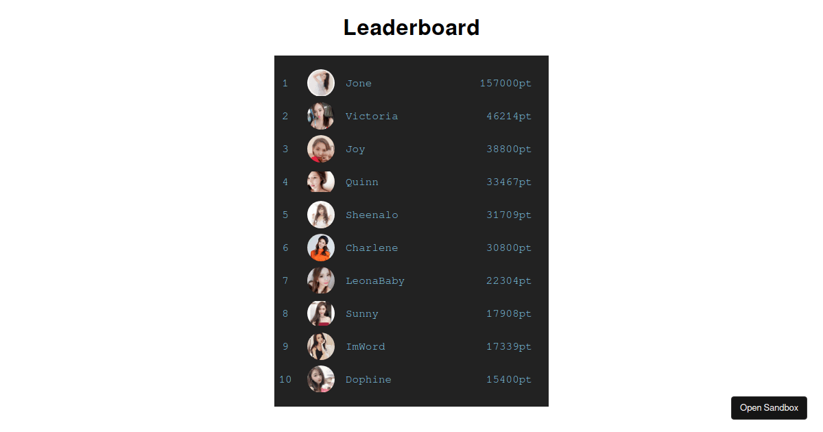 React Typescript Codesandbox
