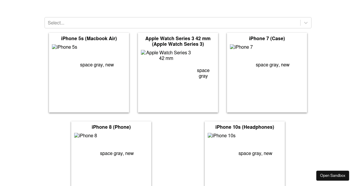 goodoo catalog sample - Codesandbox