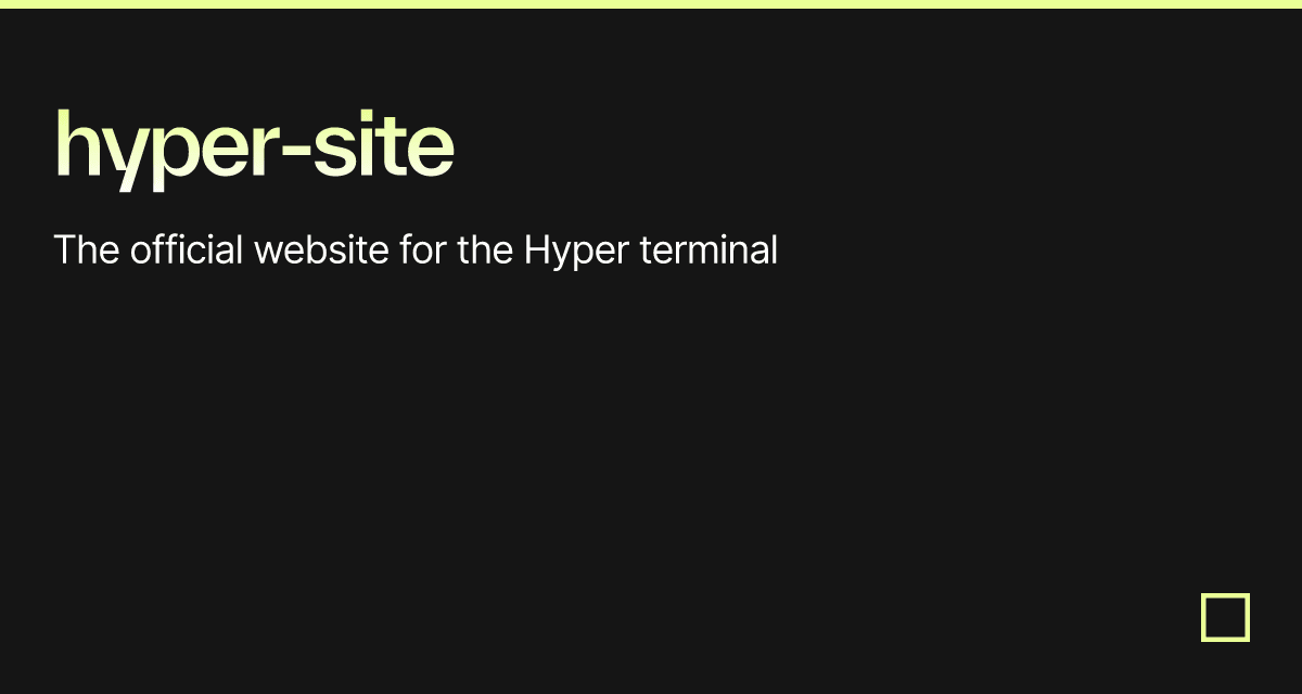 hyper-site - Codesandbox