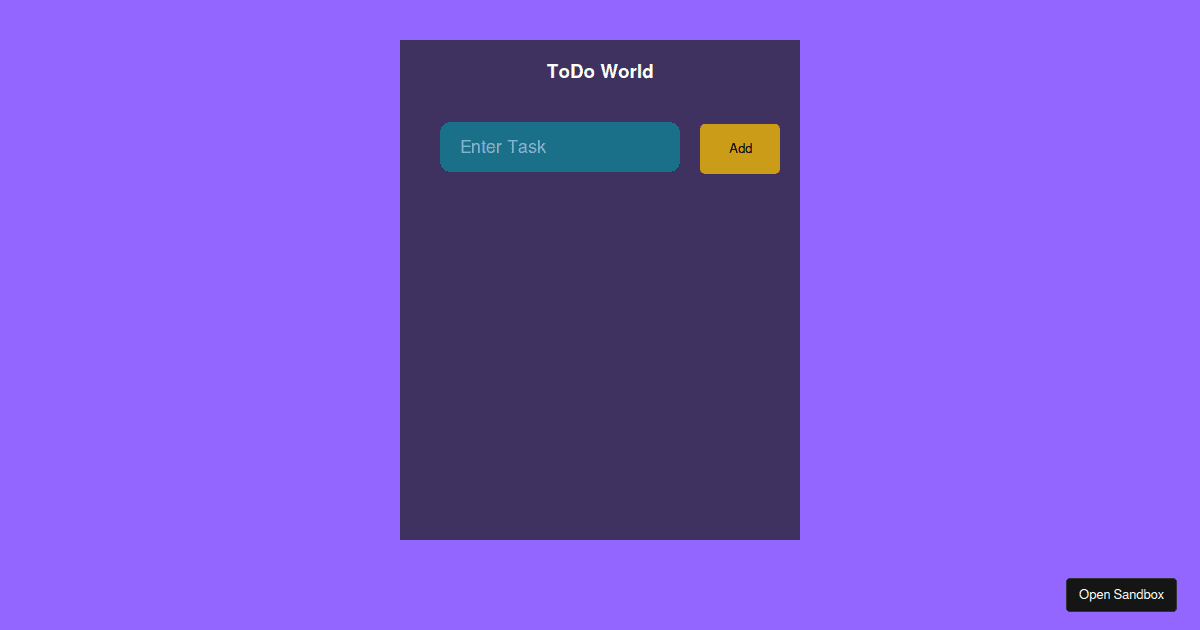 Reactjs Todo App Codesandbox 7898