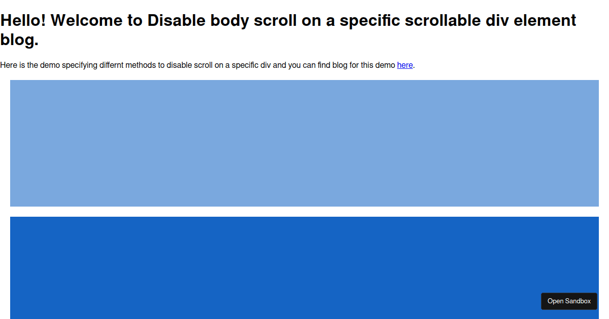 disable-body-scroll - Codesandbox