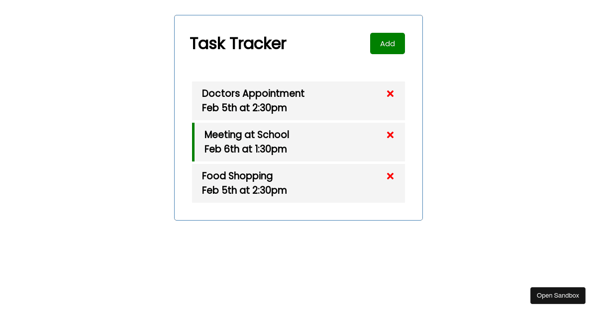 TaskTracker (forked) - Codesandbox