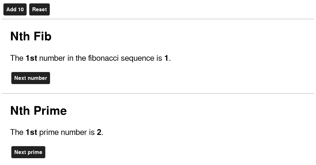 Performance - prime fib - useCallback - Codesandbox