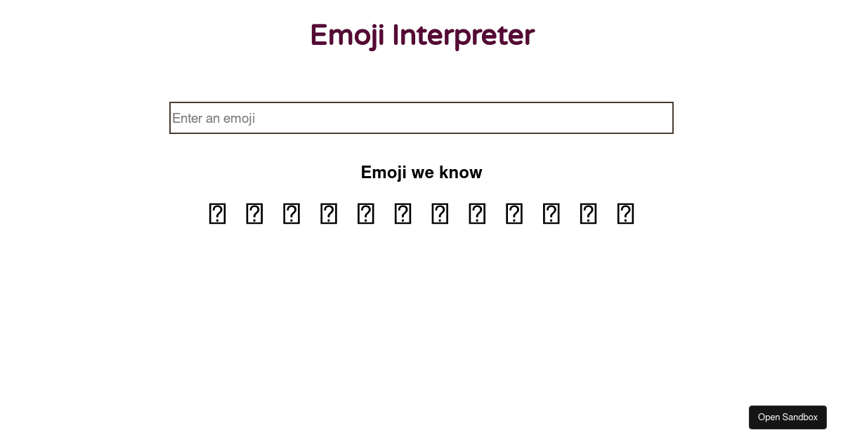 emoji-interpreter - Codesandbox