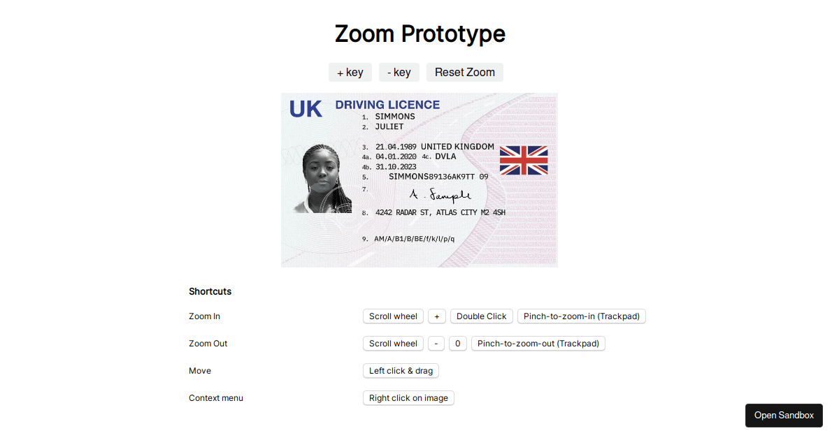 Zoom Components (forked) - Codesandbox