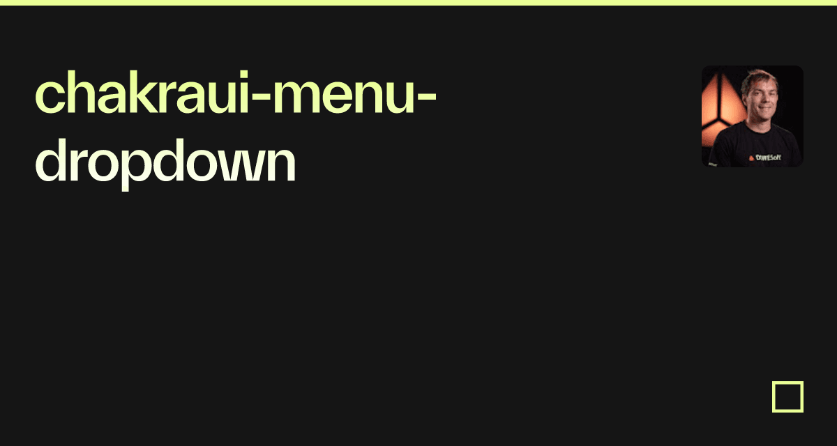 chakraui-menu-dropdown - Codesandbox