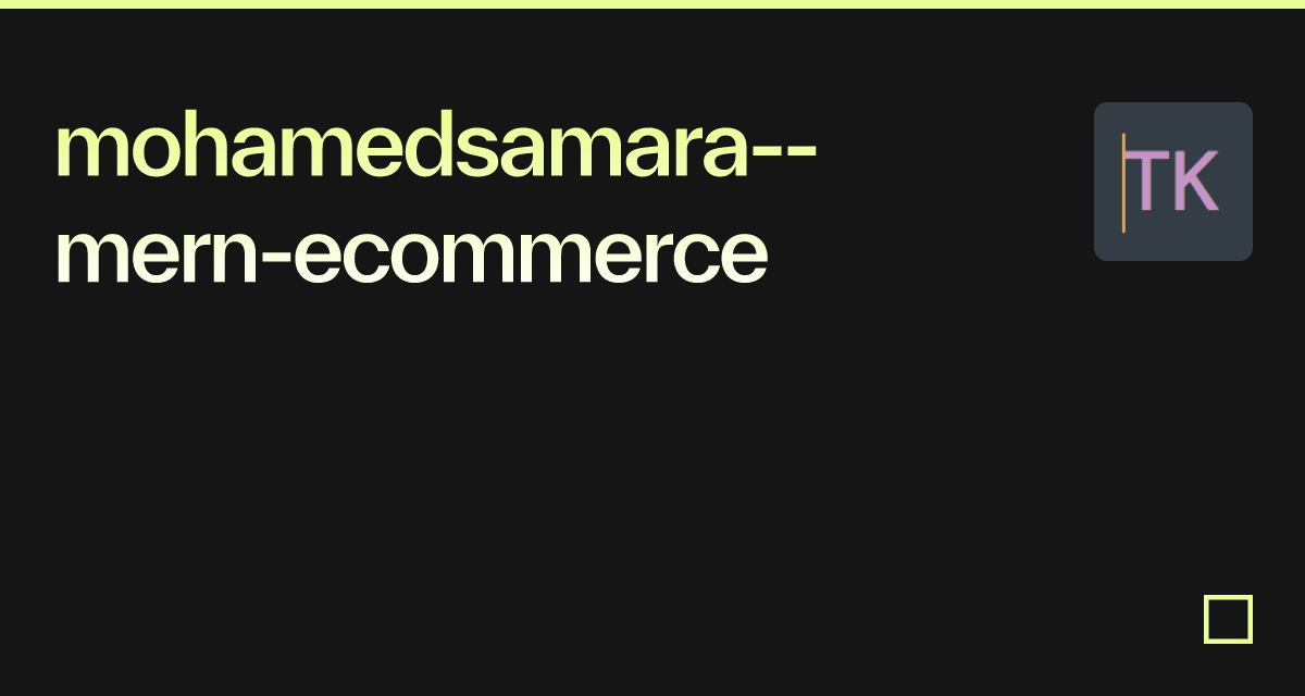 mohamedsamara--mern-ecommerce - Codesandbox