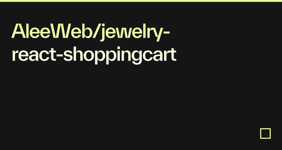 AleeWeb/jewelry-react-shoppingcart - Codesandbox