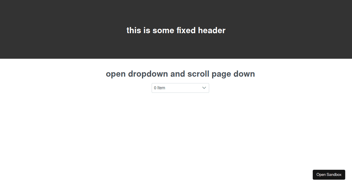 Primereact Dropdown Bug Demo 2 Codesandbox