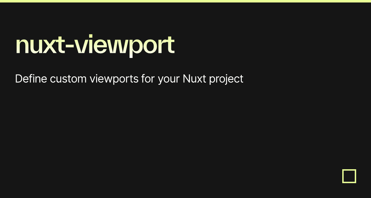 nuxt-viewport - Codesandbox