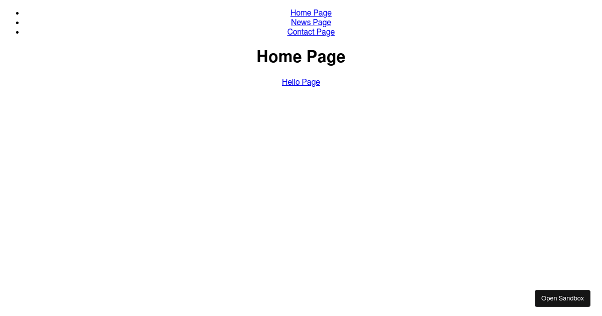 React Router Dom Codesandbox