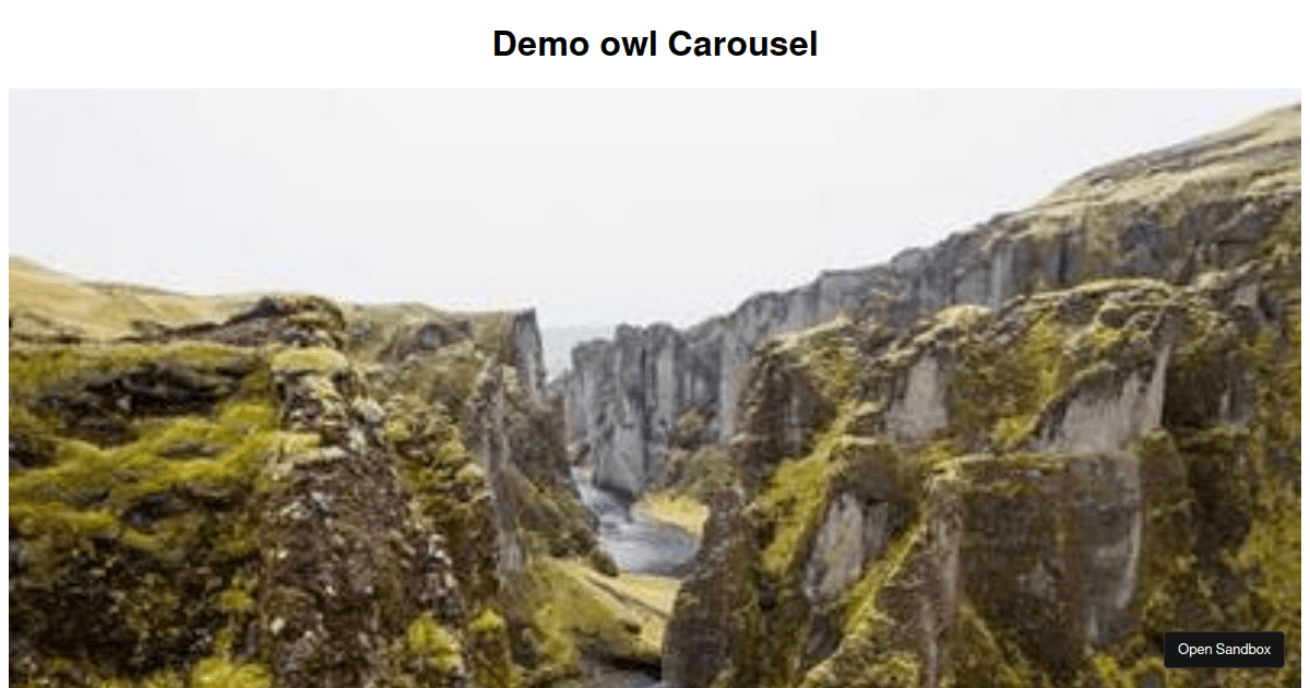 Demo React Owl Carousel Codesandbox
