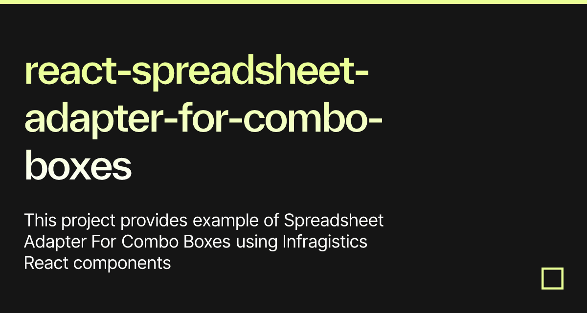 react-spreadsheet-adapter-for-combo-boxes - Codesandbox