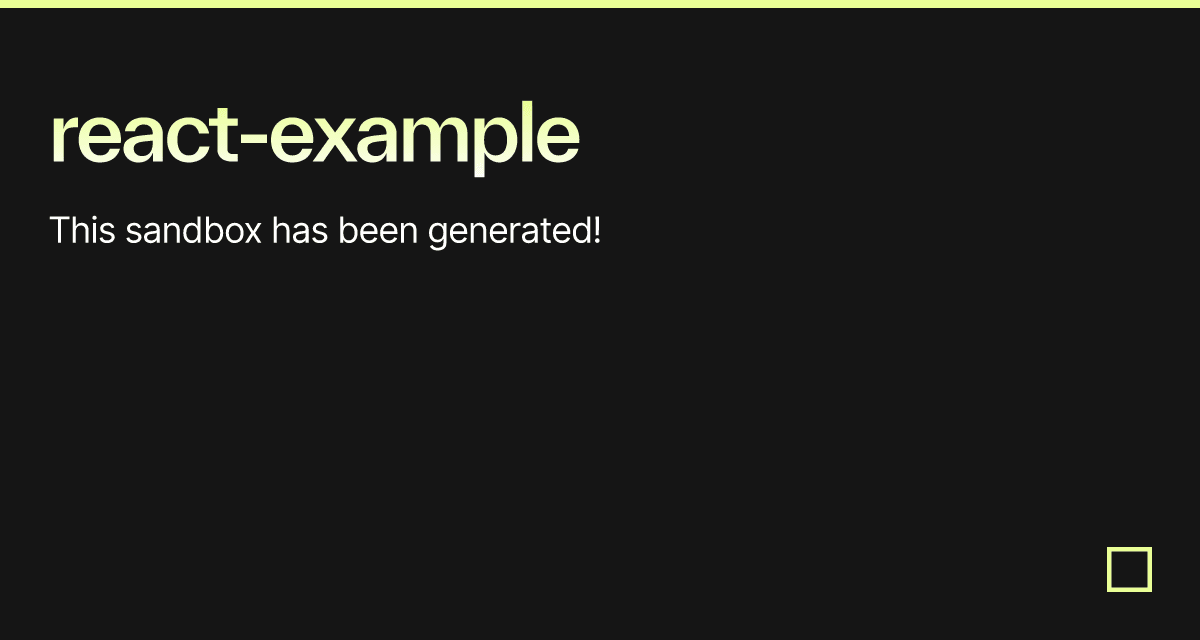 react-example - Codesandbox